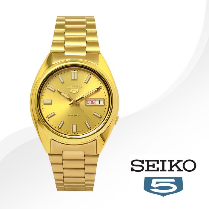 ส่งฟรี !! Seiko 5 Automatic นาฬิกาข้อมือ สแตนเลสสีทอง รุ่น SNXS80K1 ...