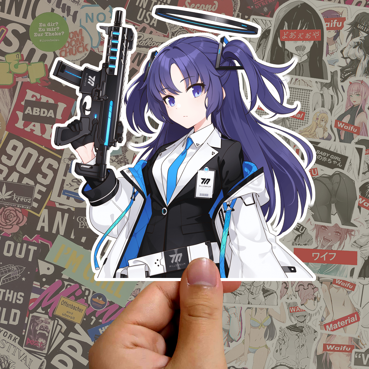 Blue archive Yuuka Sticker For Car สติ๊กเกอร์ Blue Archive Game Hayase ...