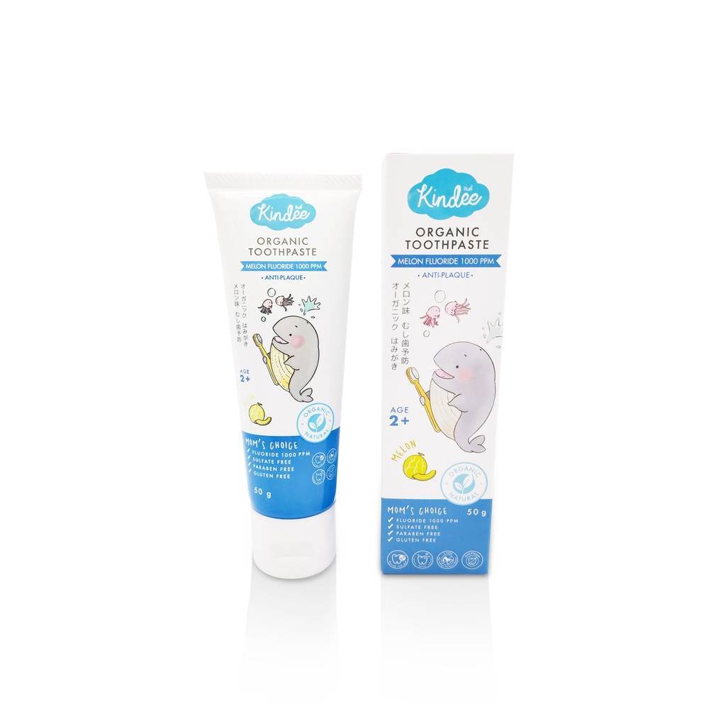 ''พร้อมส่ง'' Y001-5 Kindee คินดี้ ยาสีฟันเด็กออร์แกนิก กลืนได้ เจลทำความสะอาดเหงือกและฟัน Food ...