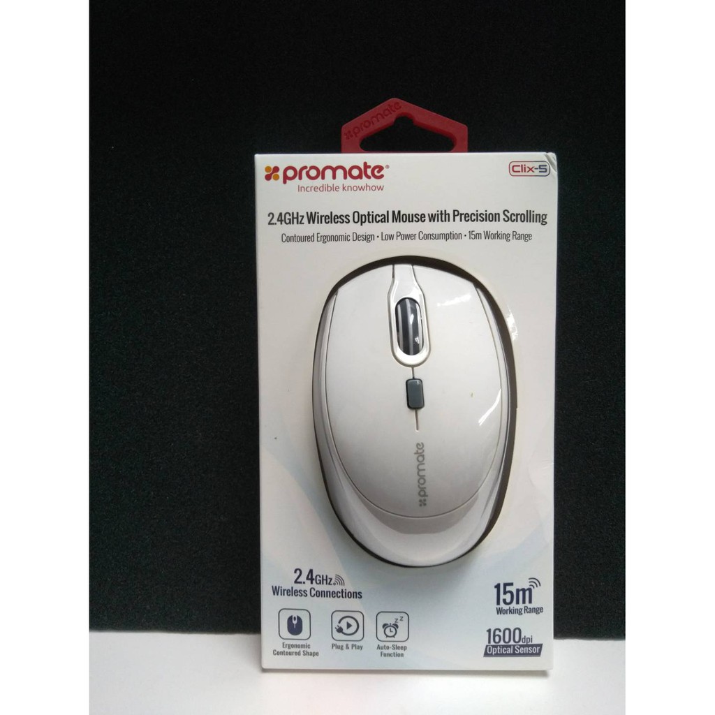 เมาส์แบบไร้สาย / Promate Wireless Optical Mouse with Scrolling ...