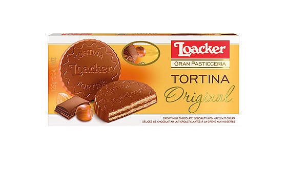 LOACKER TORTINA ORIGINAL crispy milk chocolate cream with hazelnut ...