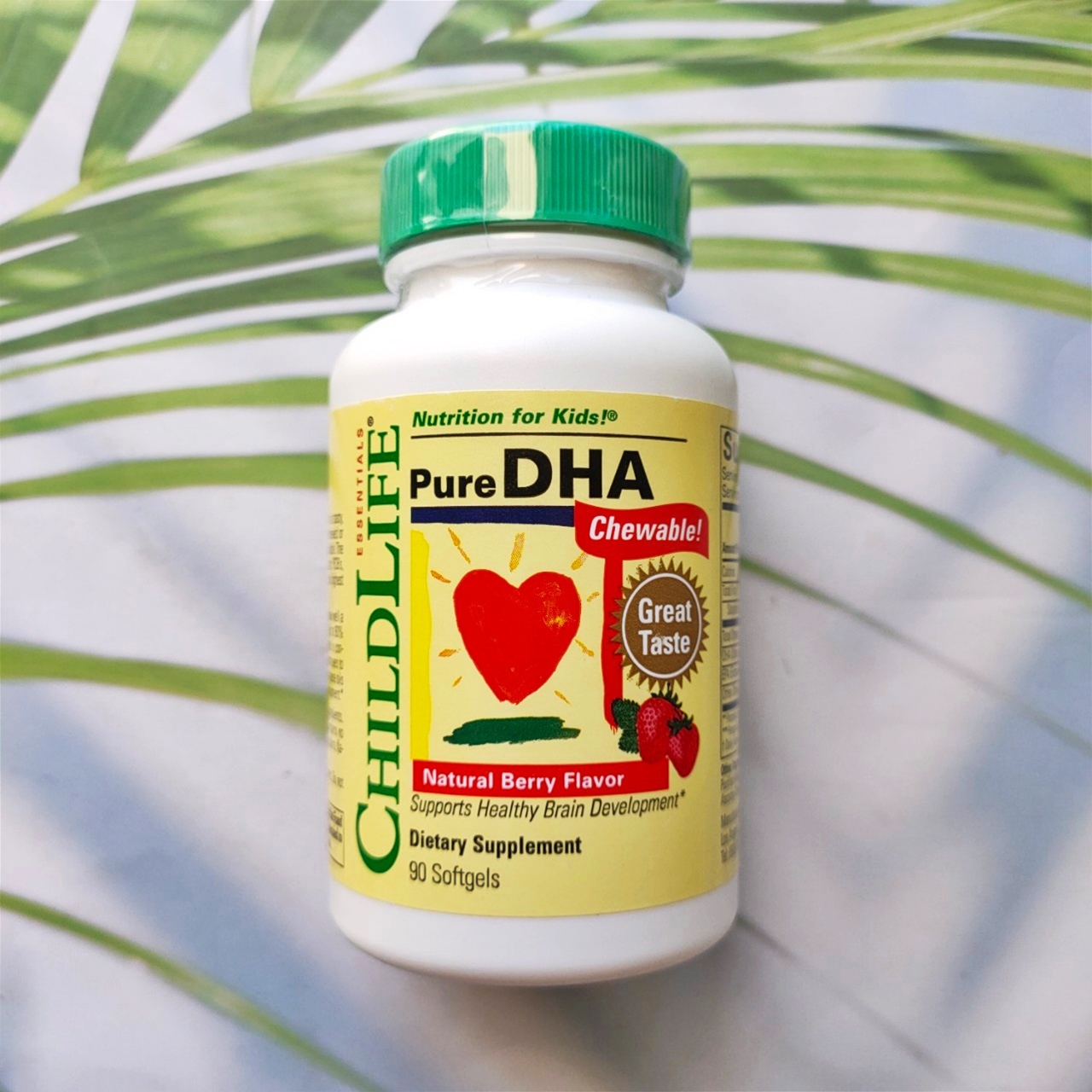 ดีเอชเอ น้ำมันตับปลาสำหรับเด็ก รสเบอร์รี่ Pure DHA Natural Berry Flavor 90 Softgels (ChildLife ...