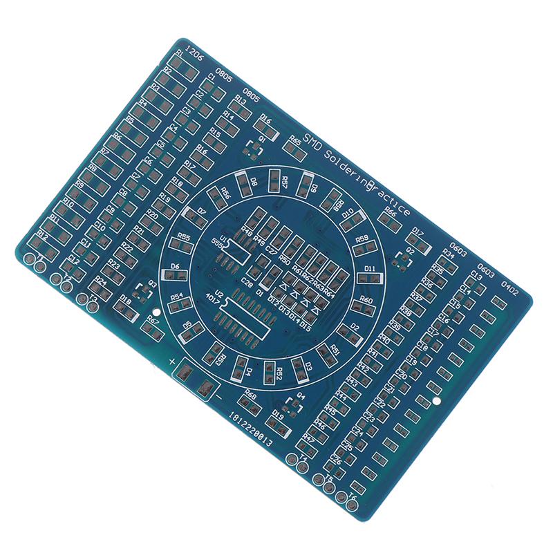 Qearl SMD rotating led smd components soldering practice board kit diy ...