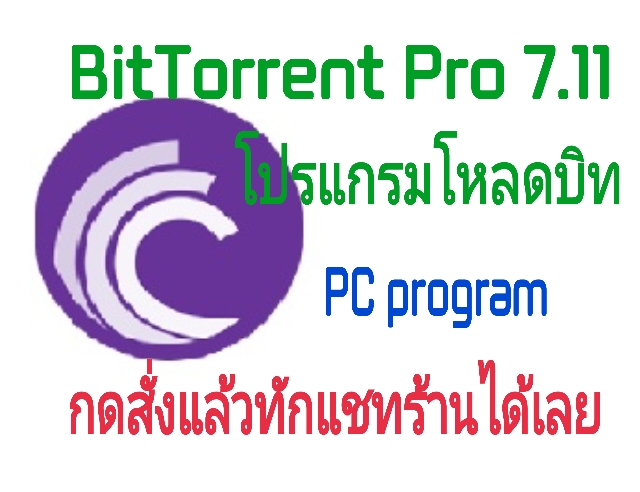 โปรแกรมโหลดบิท BitTorrent Pro 7.11 ใช้ได้ถาวร - PC program - ThaiPick