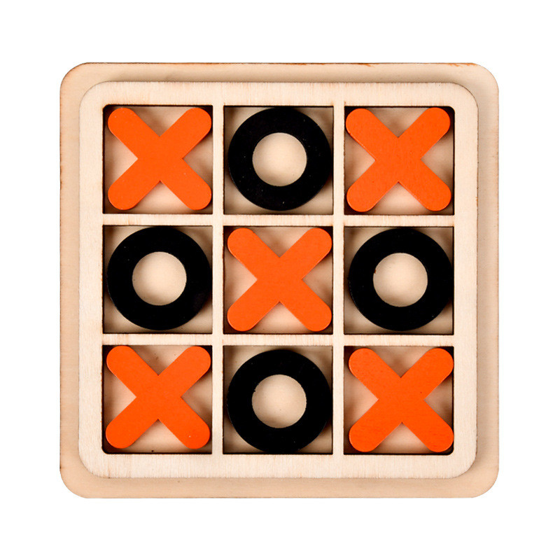 Tic Tac Toe Game Board Game Wood XO Game Indoor Strategy Game Early ...