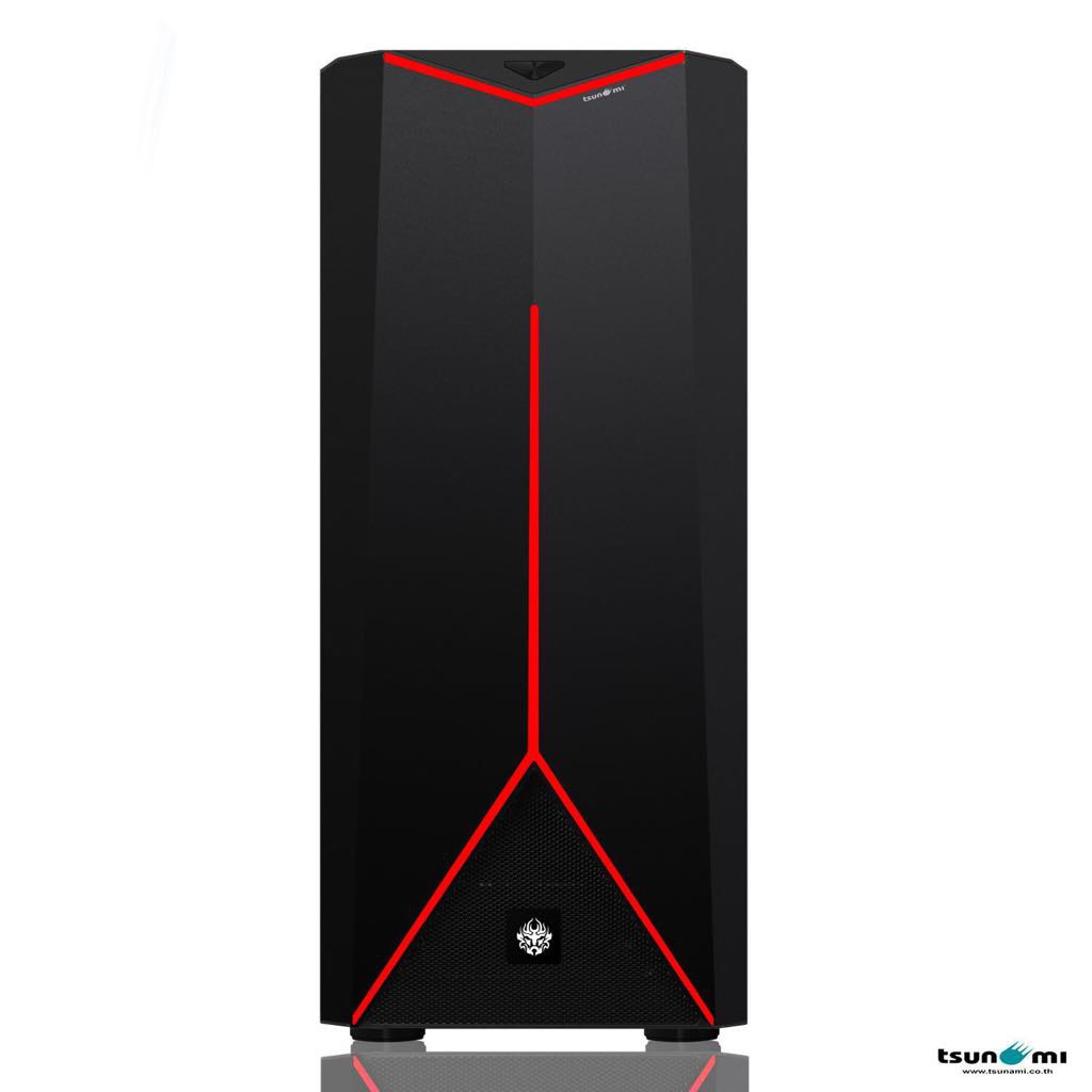 Tsunami Hunter Eagle H8 RGB ATX Gaming Case (with Tempered Glass Side ...