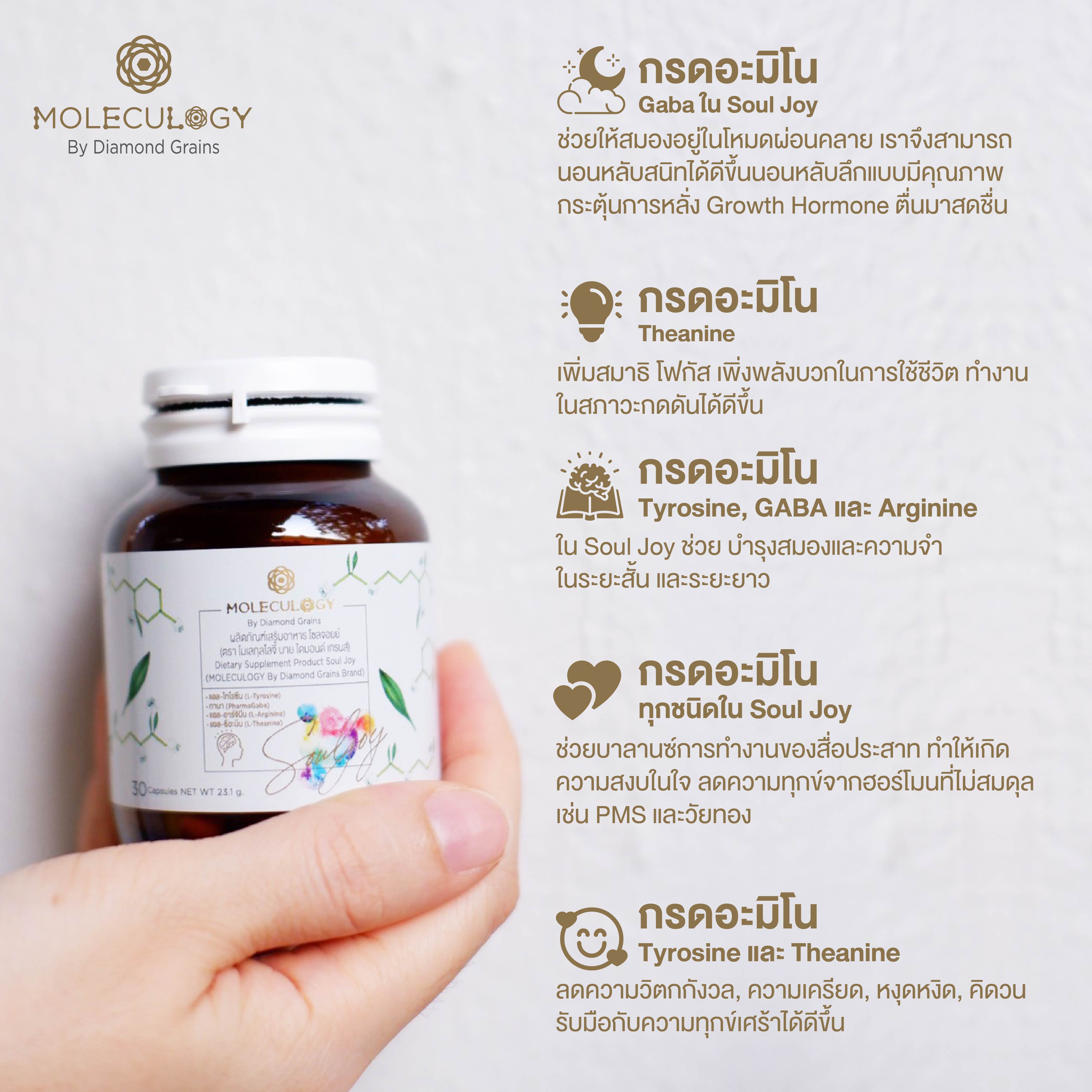 MOLECULOGY ผลิตภัณฑ์เสริมอาหาร โซลจอยย์ 2 กระปุก (30 เม็ดกระปุก ...
