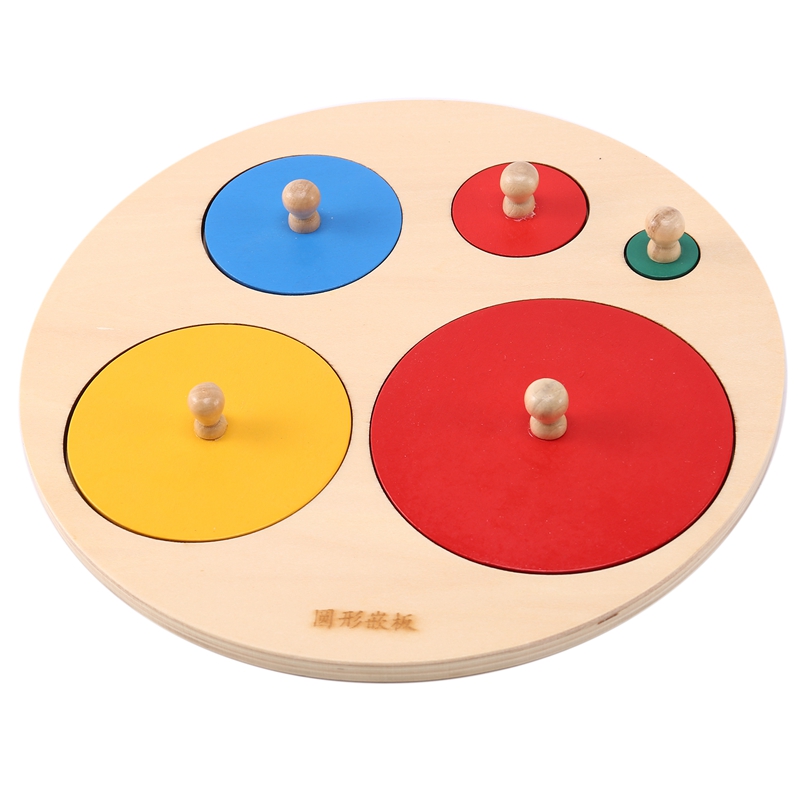 Wooden Round Shapes Learning Educational Preschool Kids Children Toys ...
