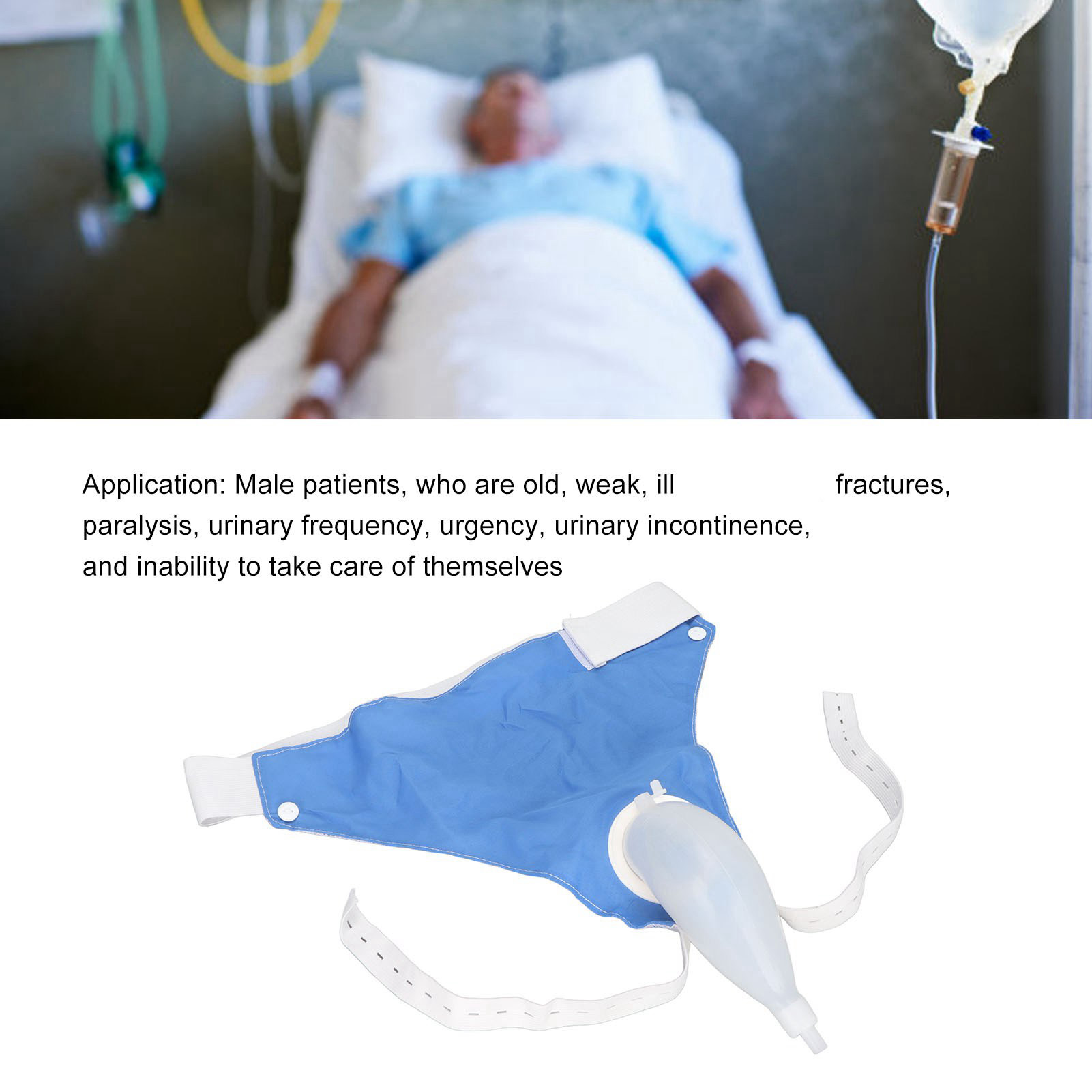 Wearable Urine Bag with Pee Catheter Duct 1000ML 2000ML for Men Elderly ...