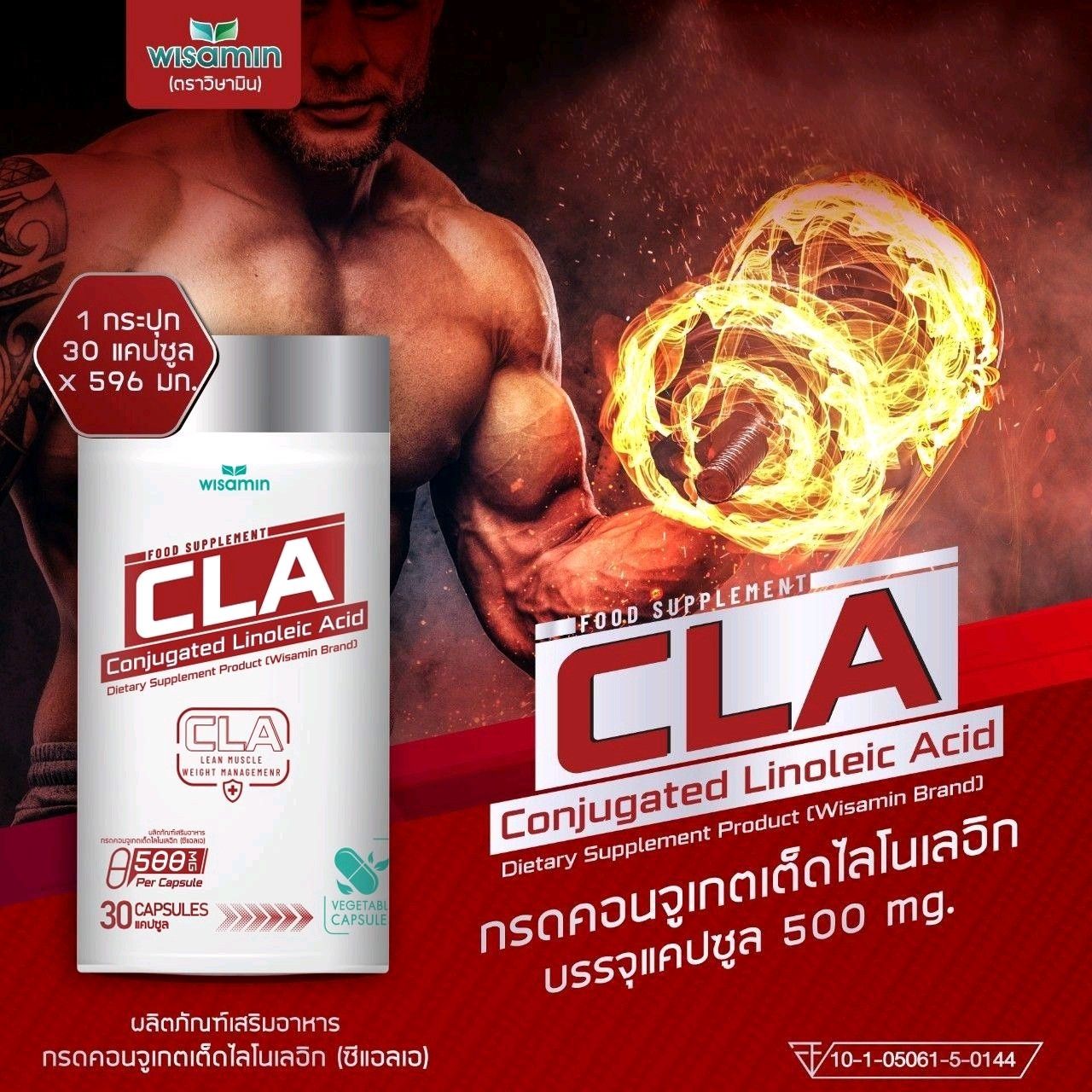 CONJUGATED LINOLEIC กรดคอนจูเกตเต็ด ไลโนเลอิก 500 mg. (CLA) บรรจุแคปซูล ...
