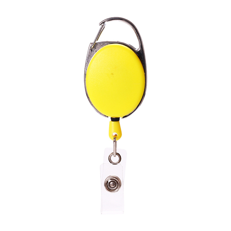 1PCS Plastic Badge Reel Retractable Keychain ID Card Holder Simple ...