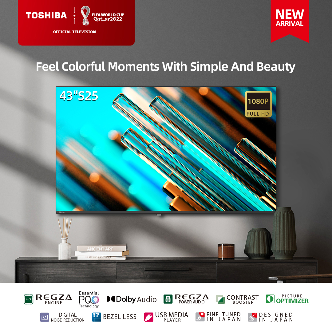 Toshiba TV ทีวี 43 นิ้ว Full HD Digital TV รุ่น 43S25KP Dolby Audio ...