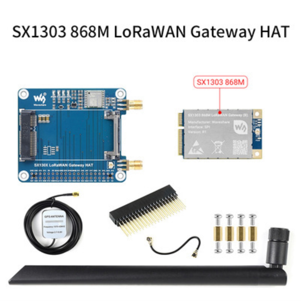 Raspberry Pi LoRaWAN Module SX1302 SX1303 Mini PCIe 868M 915M Lora ...