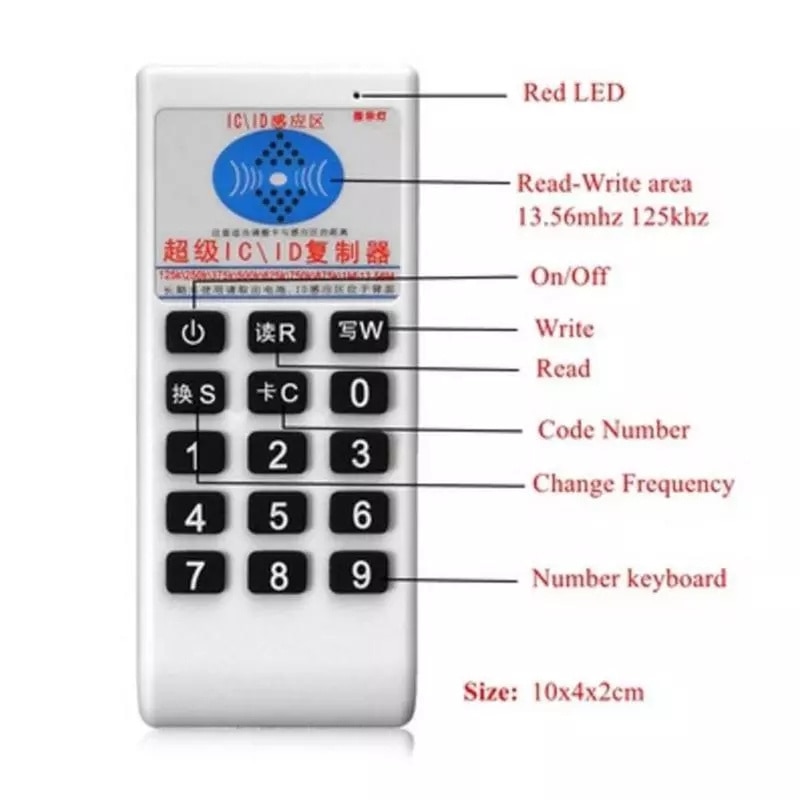 RFID NFC Reader Writer Smart Chip Cloner Handheld 125Khz-13.56MHZ ...