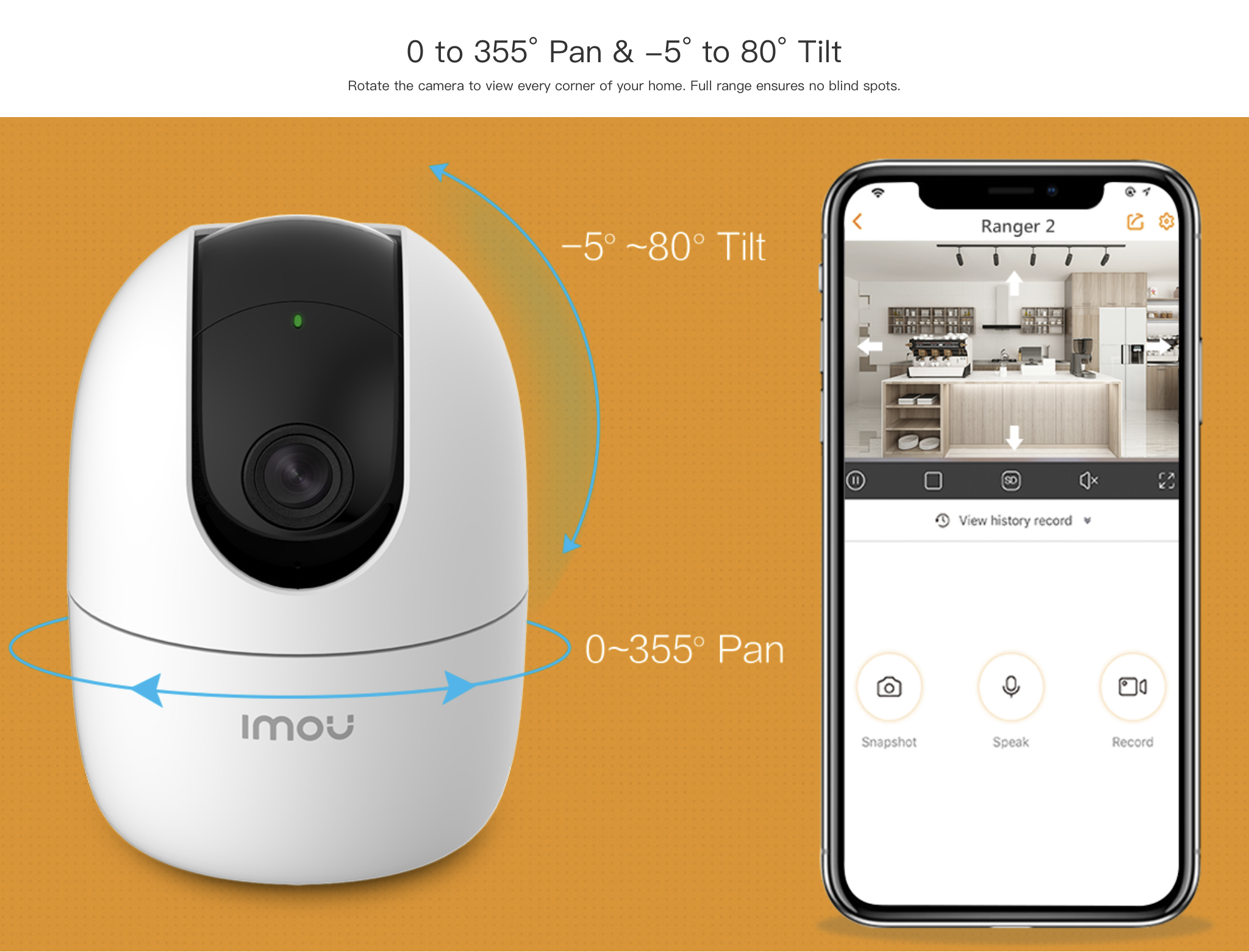 IMOU Ranger2 (A1A22C) 2MP กล้องวงจรปิดภายใน 360 WIFI 3.6 mm Two-way Talk I ประกัน 2 ปี - IMOU ...