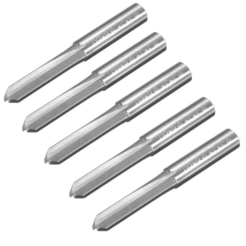 5Pcs 6Mm 22Mm Double Edged Straight Router Bits Straight End Mill ...