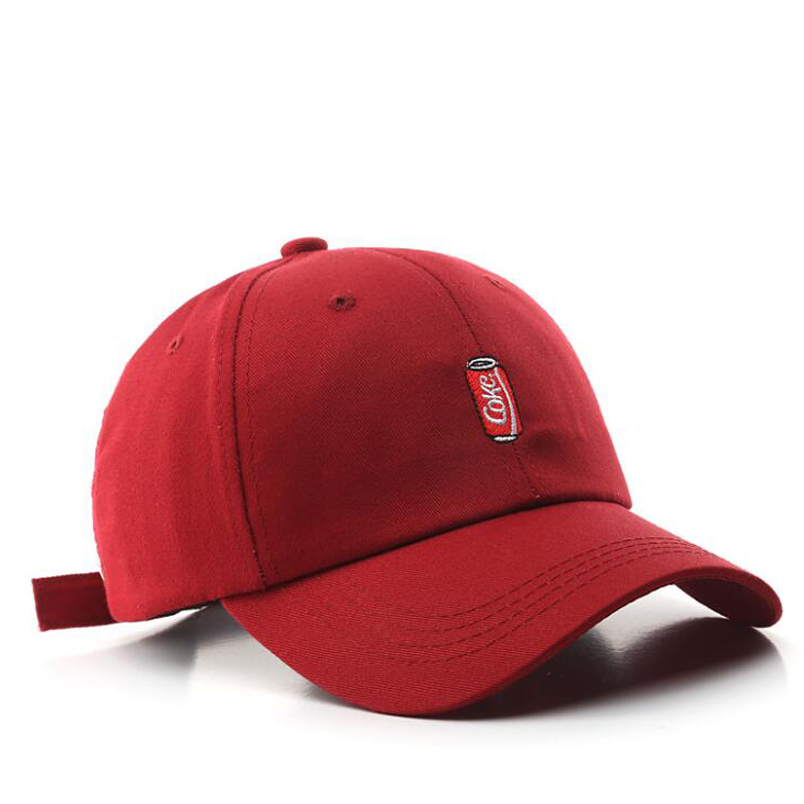 Uni Summer Baseball Cap Coke Letter Embroidery Baseball Cap Pop Cans ...