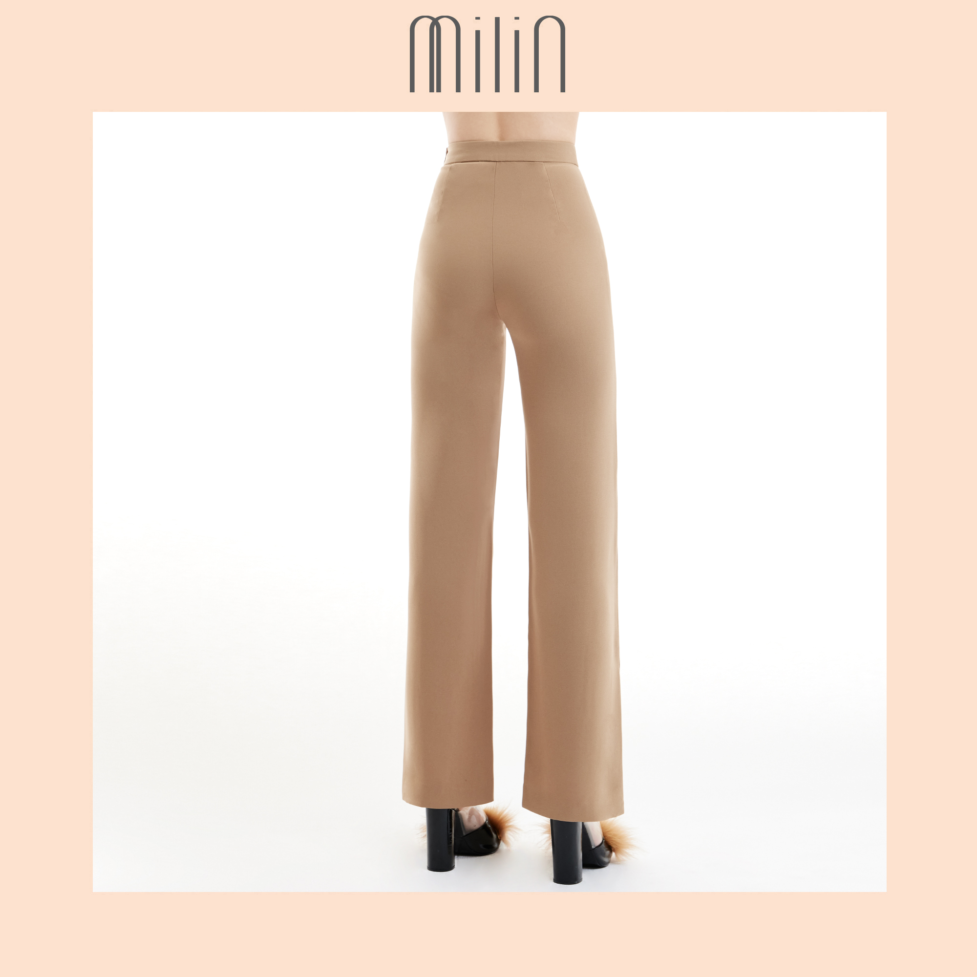 [MILIN] Boots cut trim Split Hem pants กางเกงขายาวบานผ่าปลาย / Brine pants - Milin - ThaiPick