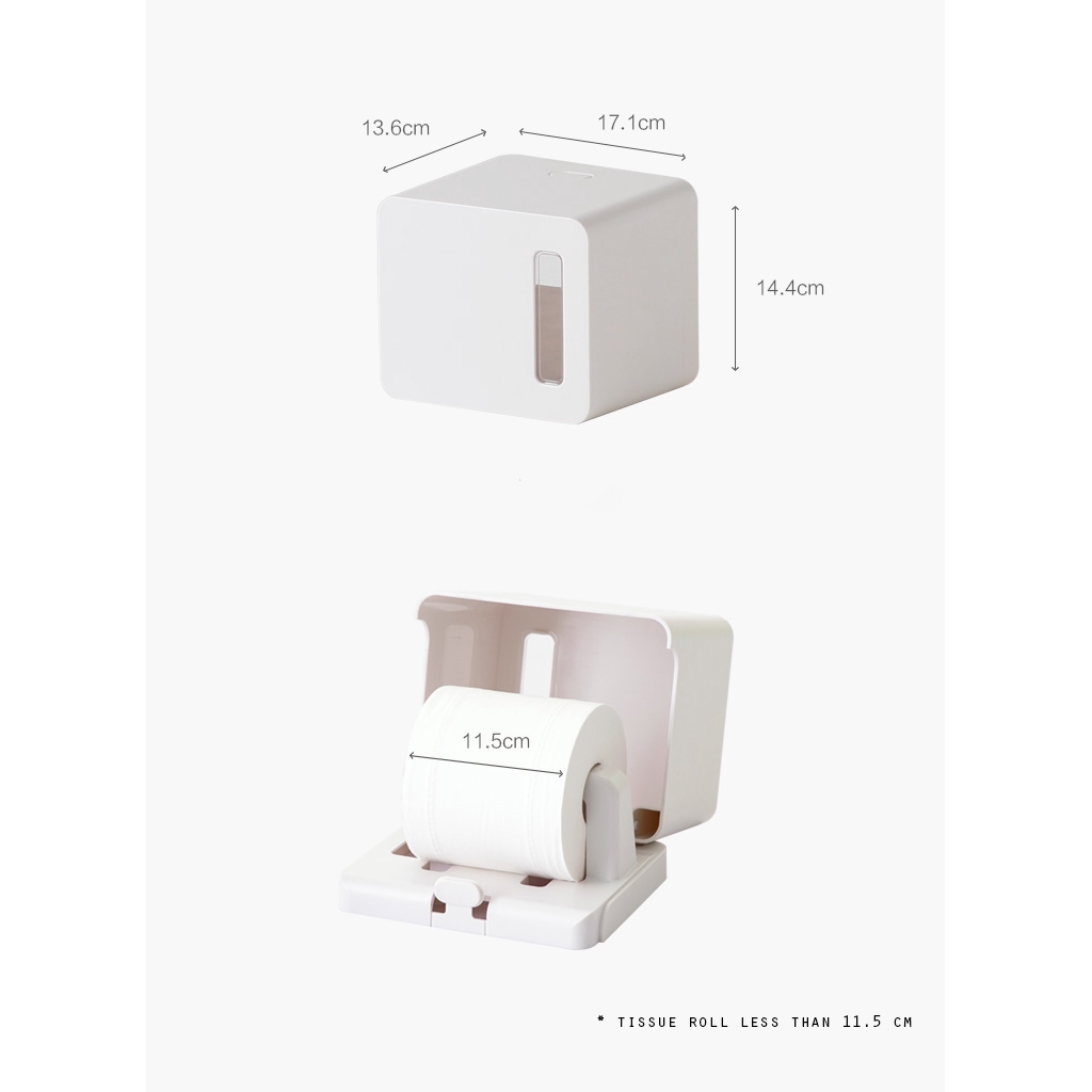 จำนวน 1 ชิ้น Minimal tissue box : กล่องครอบทิชชู่ ของใช้ในห้องน้ำ ...
