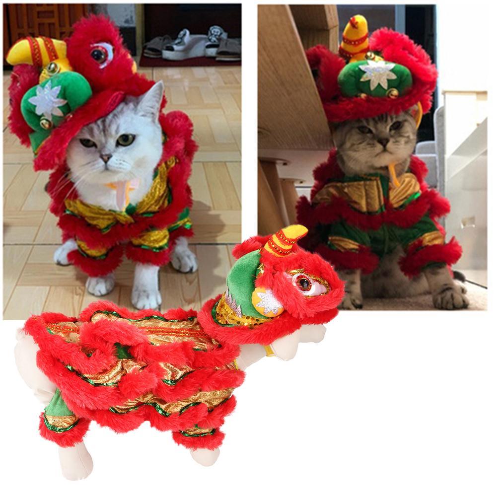 Dog Costume Lion Dance Dog Costume Chinese New Year Style Costume Cute ...