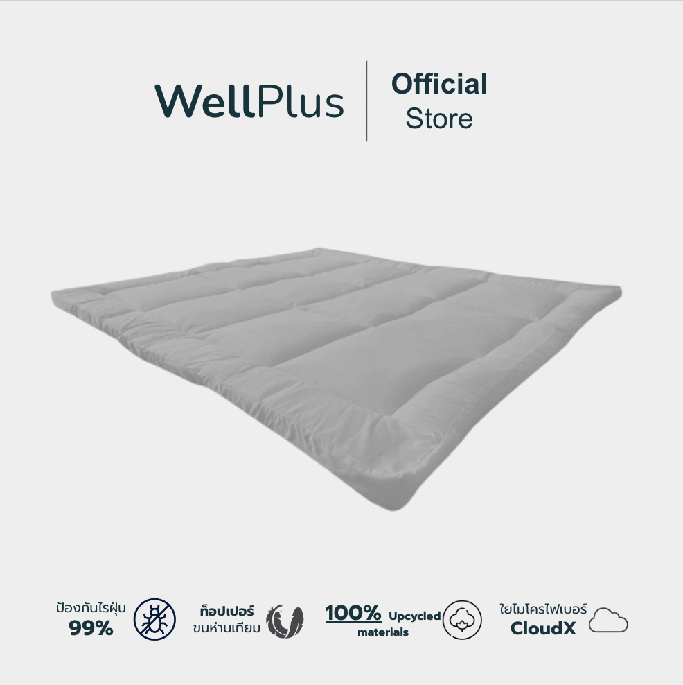 WellPlus Conjugated Microfiber Topper ท็อปเปอร์ การันตีหนา4นิ้ว หนานุ่ม ...