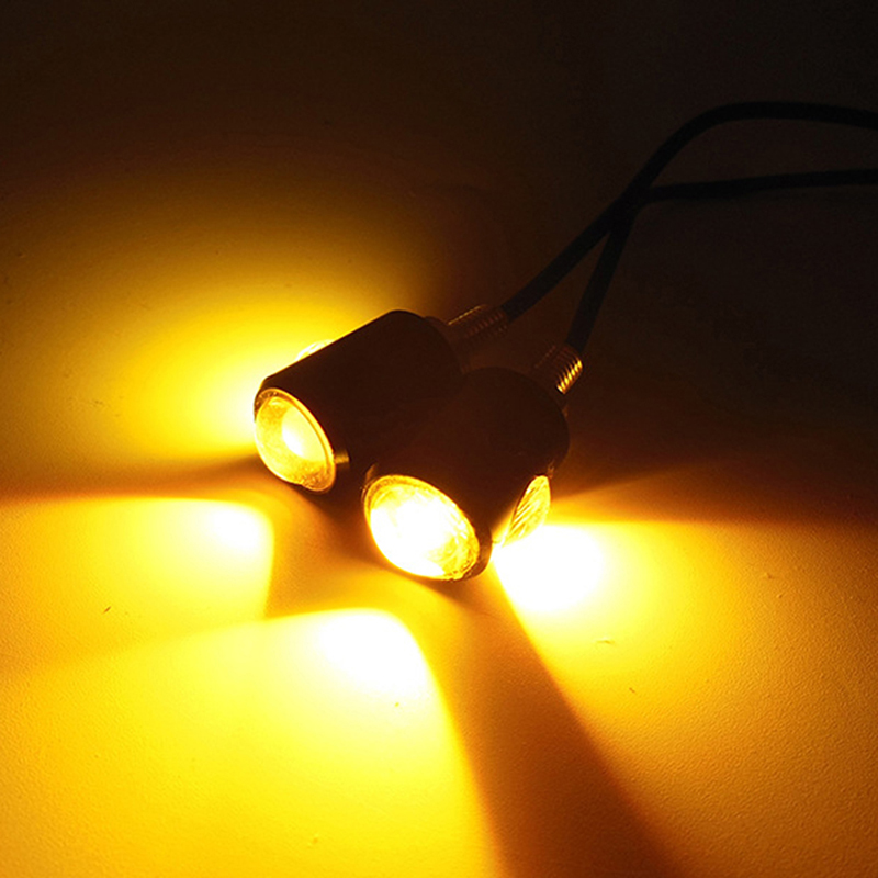 2pcs Universal Motorcycle LED Mini Turn Signal Eagle Eye Shape Turn ...