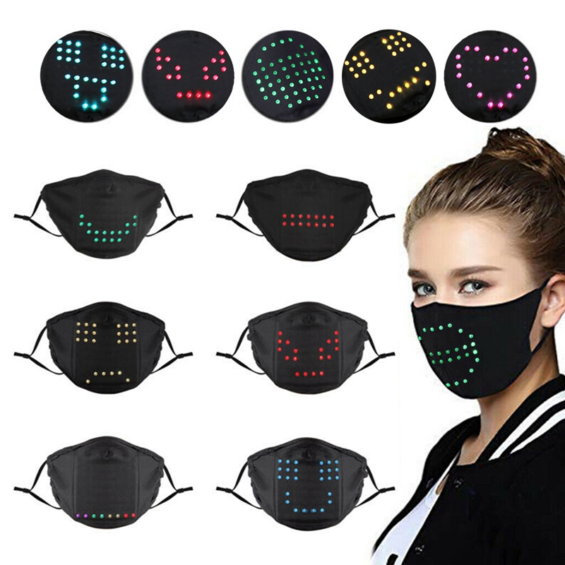 Voice Activated LED Face Mask - Imitates Lips Speaking - Outdoor ...