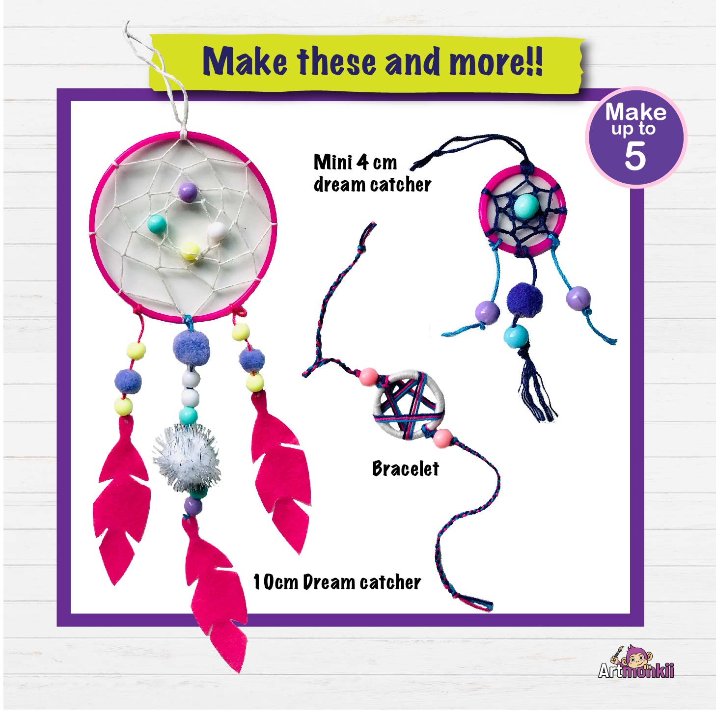 Mini Dream Catcher Making Kit, Kids DIY, Kids crafts, Arts and craft ...