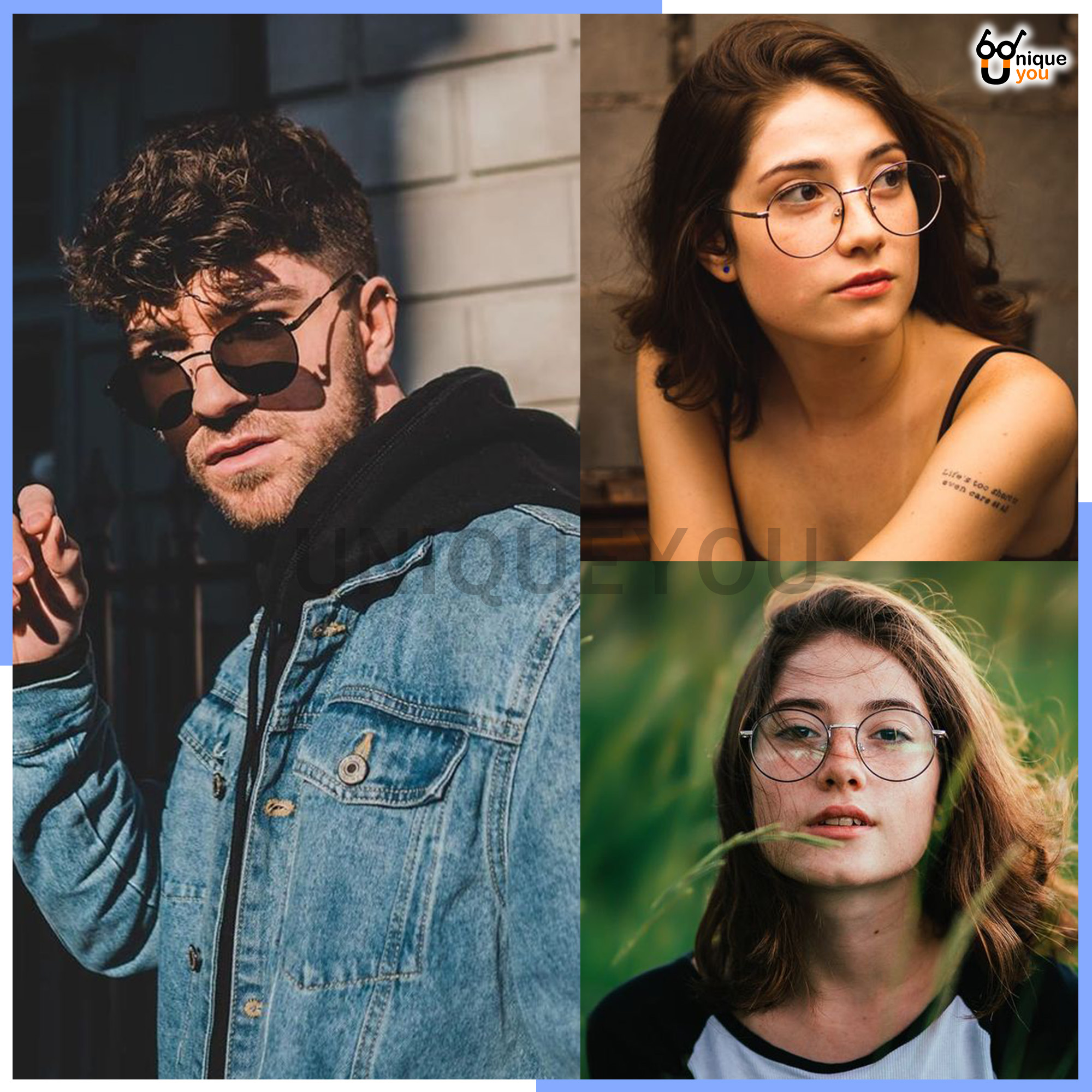 UniqueYou แว่นสายตายาว-สั้น ออกแดดเปลี่ยนสี Auto Lens เลนส์ออโต้ แว่นกันแดด พร้อมผ้าเช็ดแว่นและ ...