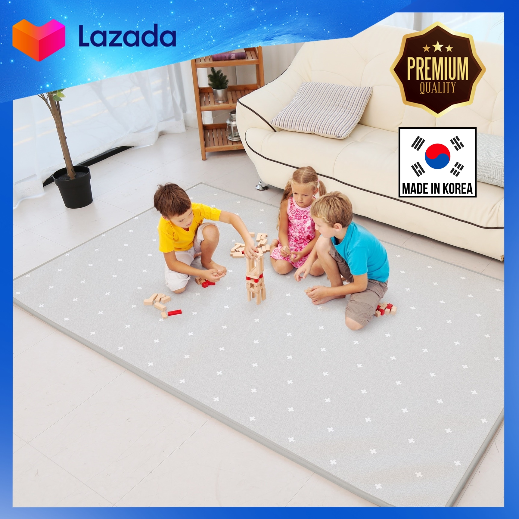 PARKLON แผ่นรองคลานเกาหลีเกรดพรีเมี่ยม รุ่น Dual Cushion Mat ขนาด ...