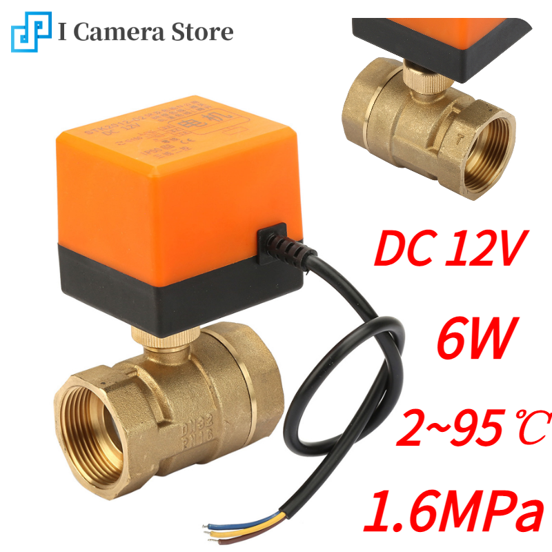 【ลดล้างสต๊อก】brass Motorized Ball Valve Dc 12v 2 Wayวาล์วบอลวาล์วway 3