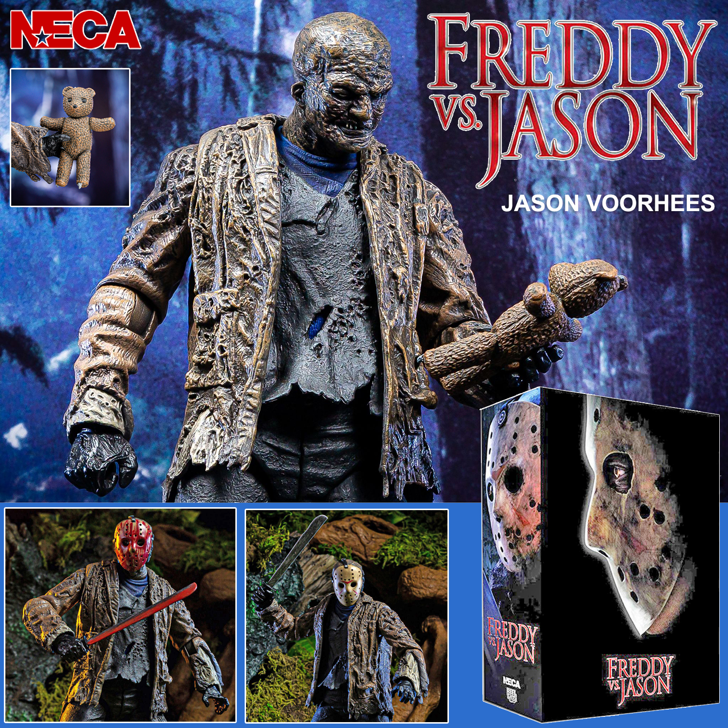 Model โมเดล ของแท้ 100% NECA จากหนังเรื่อง Freddy vs Jason ศึกวันนรกแตก ...