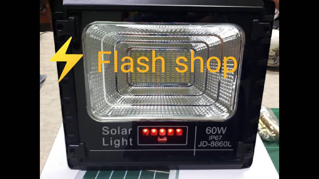 รูปแบบใหม่ ไฟสปอตไลท์โซล่าเซลล์ รุ่น JD-8860L 60W 156 LED รุ่นใหม่ JD88 ...