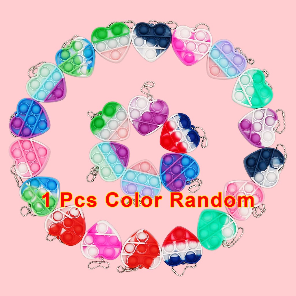 Simple Dimple Pop It Fidget Toy Keychain Push Bubble Educational Toy ...