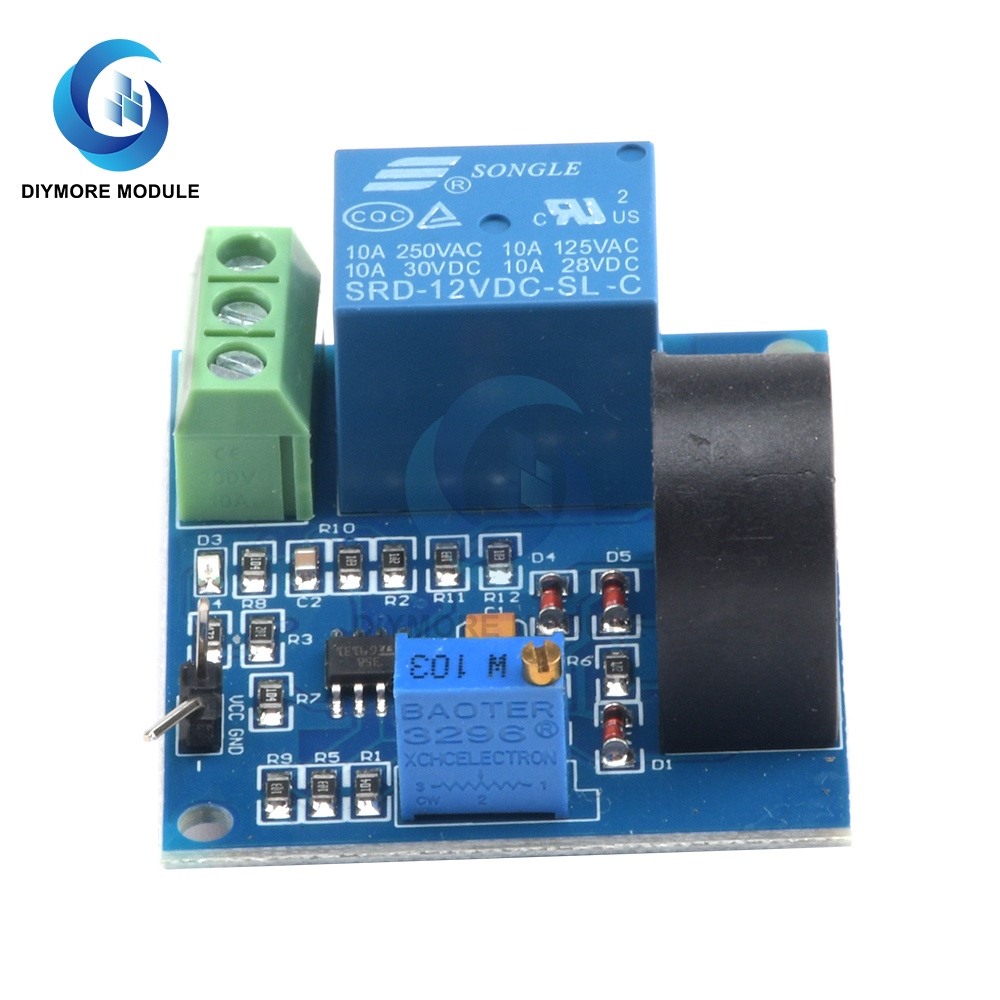 AC Current Sensor 5V 12V 12V Relay Module High Precision Current ...