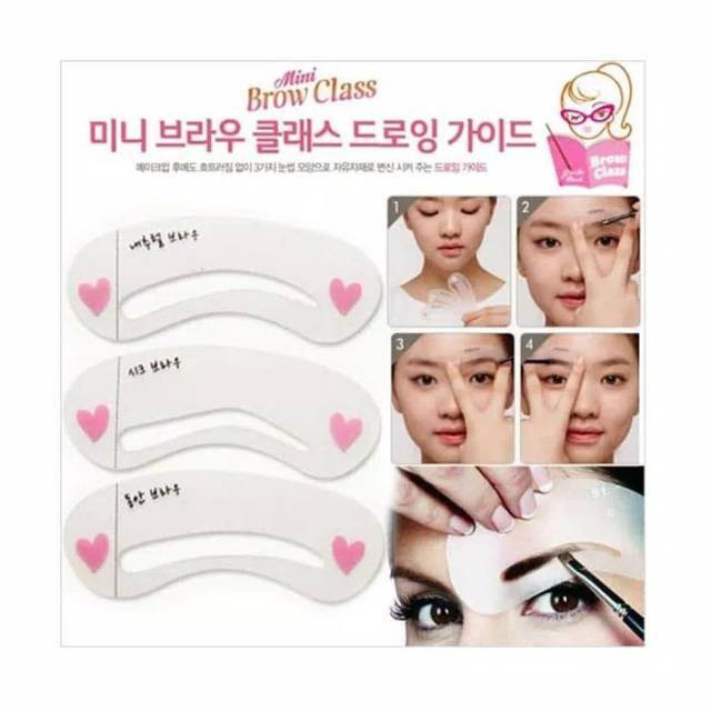 บล็อคคิ้ว GOHO Mini Brow Class drawing guide 3แบบ3สไตล์ ใน1ชิ้น ...