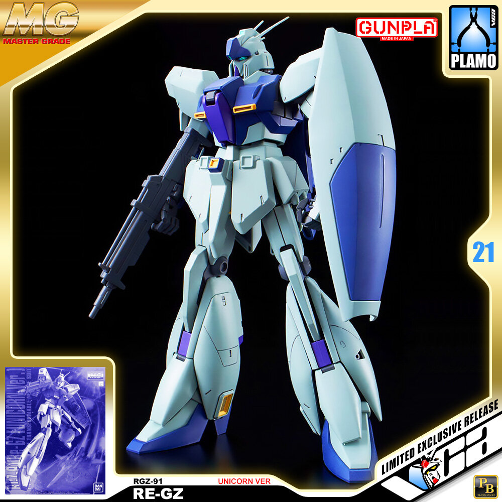 ⭐️ PREMIUM PB BANDAI GUNPLA MASTER GRADE MG 1/100 RGZ-91 RE-GZ UNICORN ...