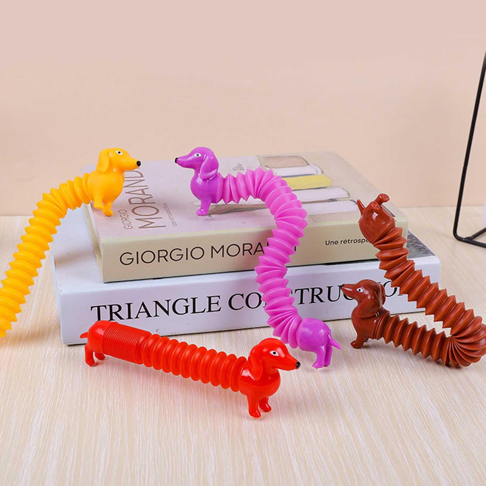 (Random Color) Animal Telescopic Tube Puzzle Decompression Educational ...