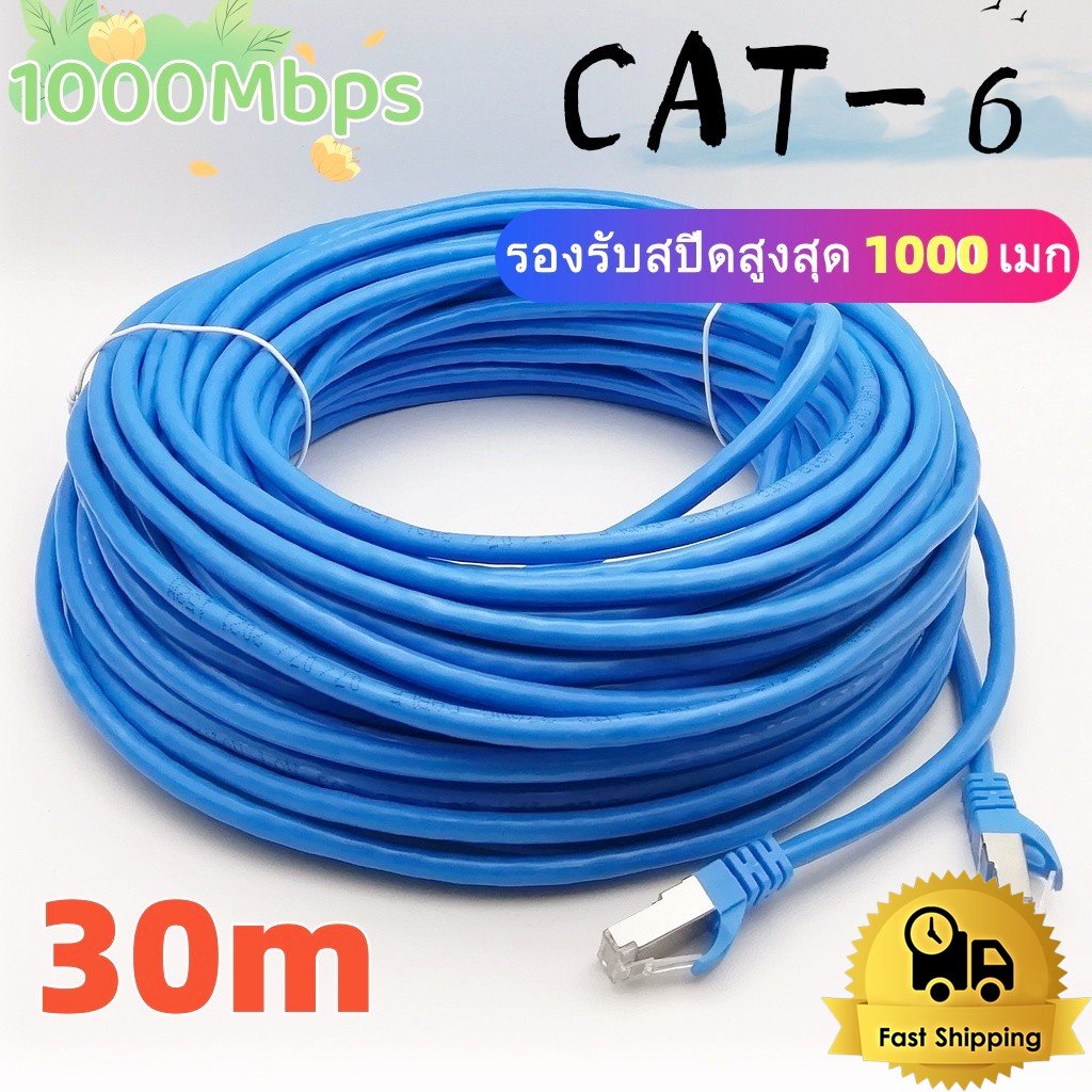 COD สายแลน Lan Cat6 101001000 องรับInternet ระดับกิ๊กกะบิต 1Gbps ใช้งาน ...