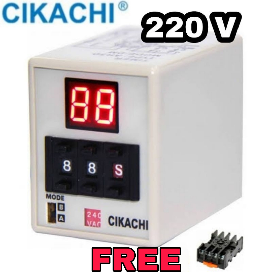 Timer ไทม์เมอร์ CIKACHI AH3D-DM แถม Socket - tptools - ThaiPick
