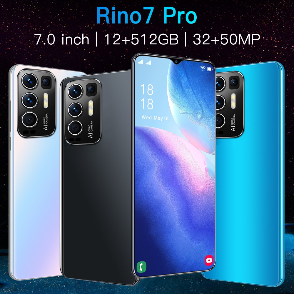 โทรศัพท์มือถือ OPPO Rino7 Pro สมาร์ทโฟน 7.0 นิ้วมือถือจอใหญ่ 12 512G ...