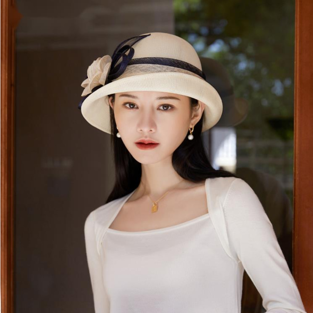 Fashionable and elegant Top Hat Women's summer new lightweight ...