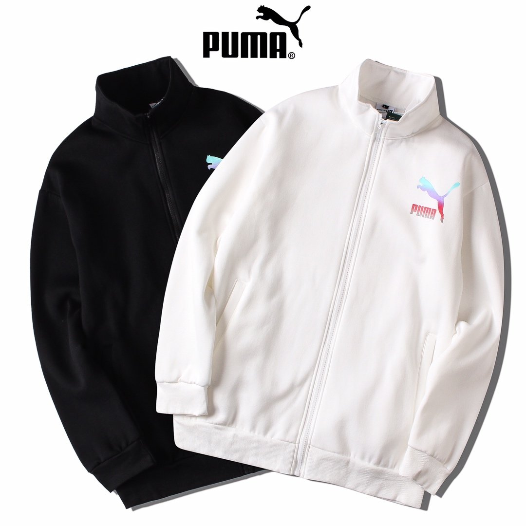 PUMA_Colorful Logo Logo Zip Coat Special Print sports and leisure men's ...
