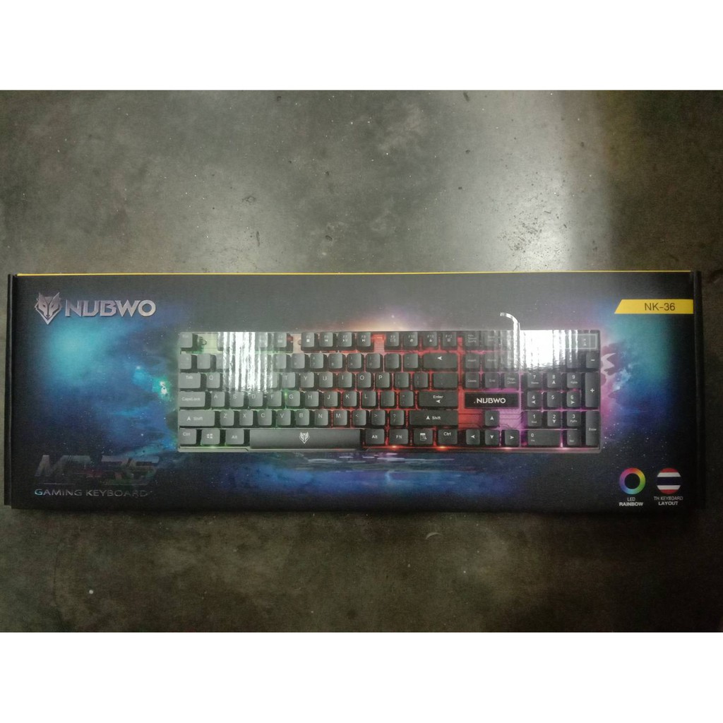 Nubwo NK-30 VAKANT Gaming Keyboard คีย์บอร์ดเกมมิ่งกันน้ำได้ ปุ่มยาง ...