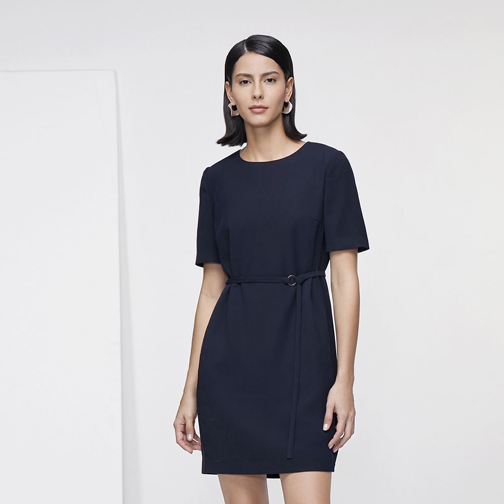 G2000 เดรสผู้หญิง ทรงชิพ (FASHION SLIM FIT) รุ่น 1623103779 BLUE เดรส ...