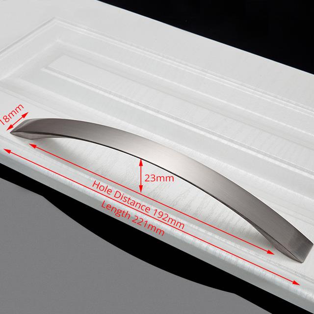 Aluminum Alloy Furniture Handle Brushed Silver Kitchen Door Handles ...