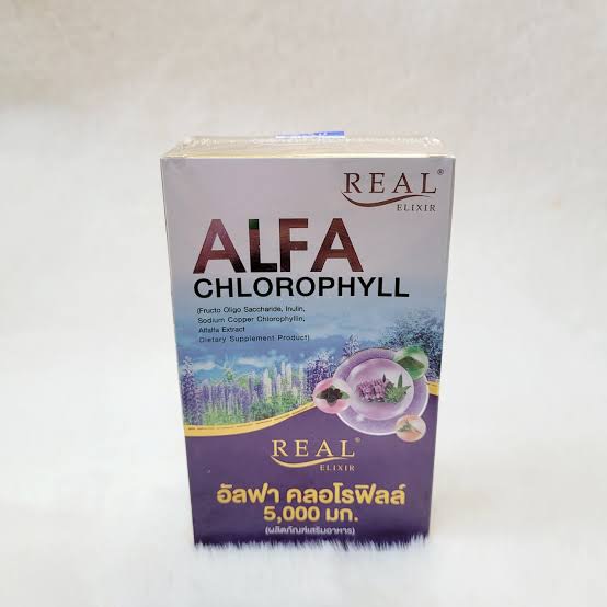 Real Elixir Alfa Chlorophyll Plus เรียล อิลิคเซอร์ อัลฟ่า คลอโรฟิล 5000 มก. (1 กล่อง ...