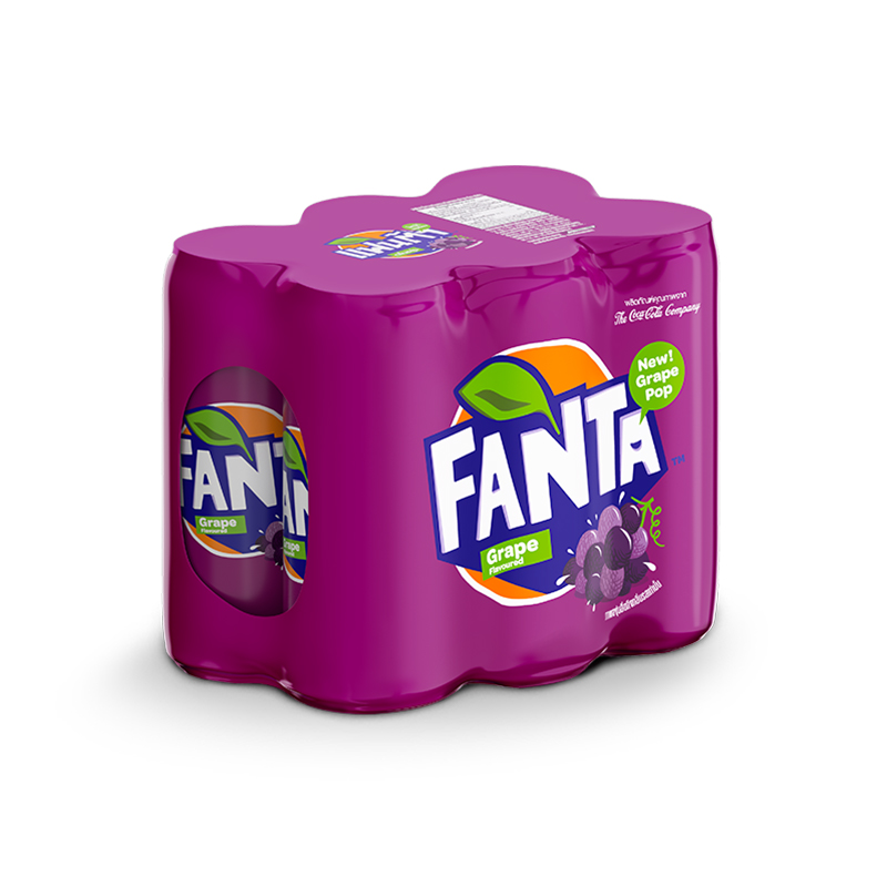 Fanta แฟนต้า น้ำอัดลม น้ำองุ่น 325 มล. 6 กระป๋อง Fanta Soft Drink Grape ...