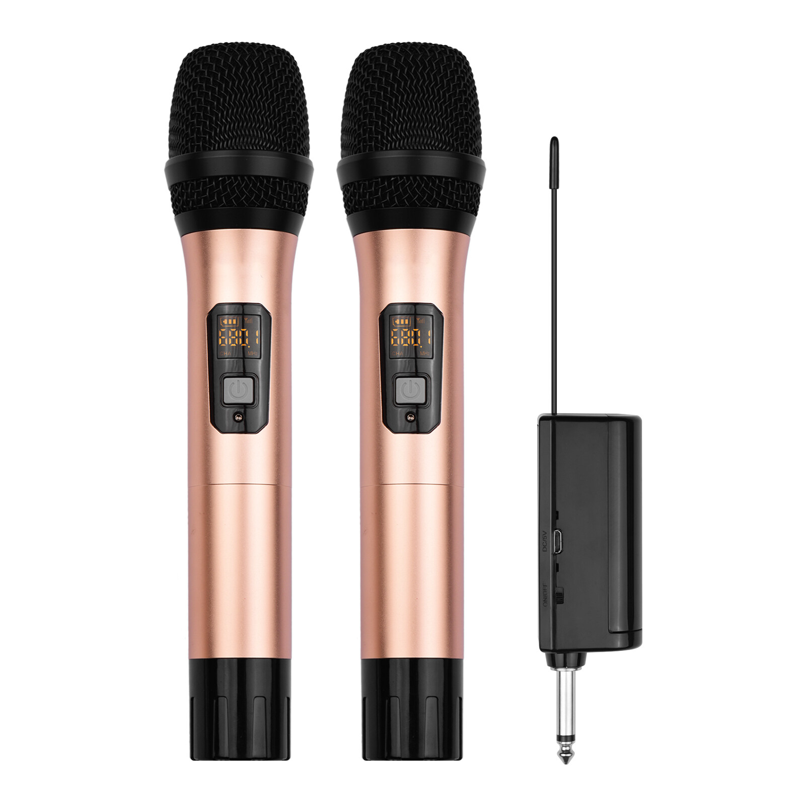 UHF Wireless Microphone System with Dual Handheld Cardioid Microphone ...