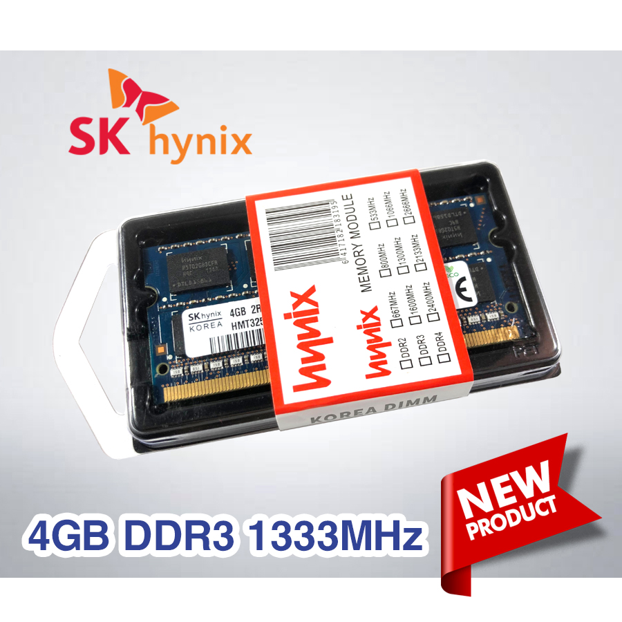 SK Hynix 4GB DDR3 1333MHz 2Rx8 PC3-10600S 204Pin แรมโน๊ตบุ๊ค(สินค้าใหม่ ...